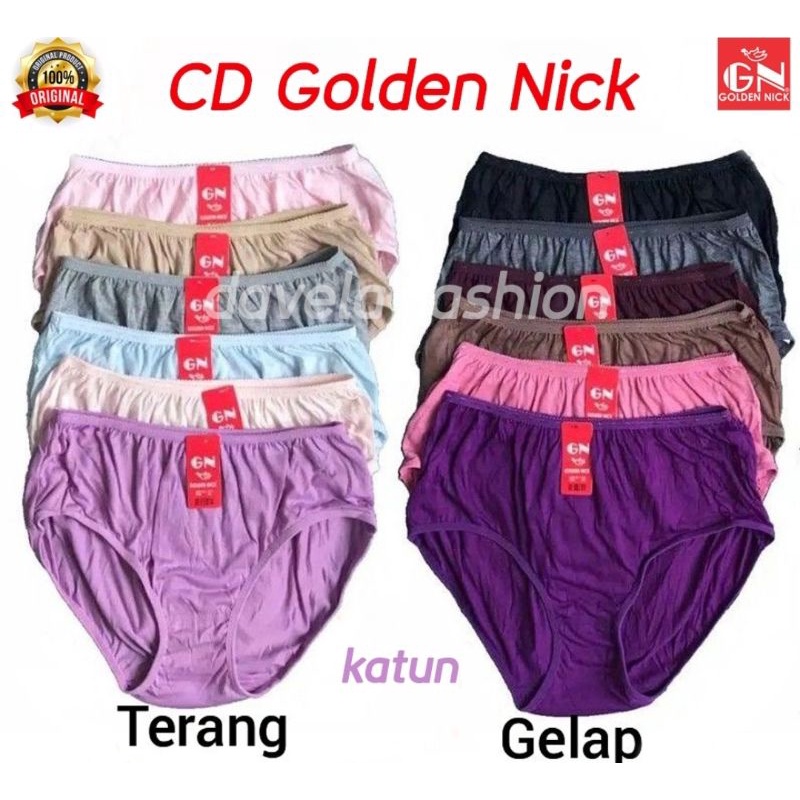 Jual CD wanita Golden Nick 1/2 lusin (6 pcs) | Shopee Indonesia