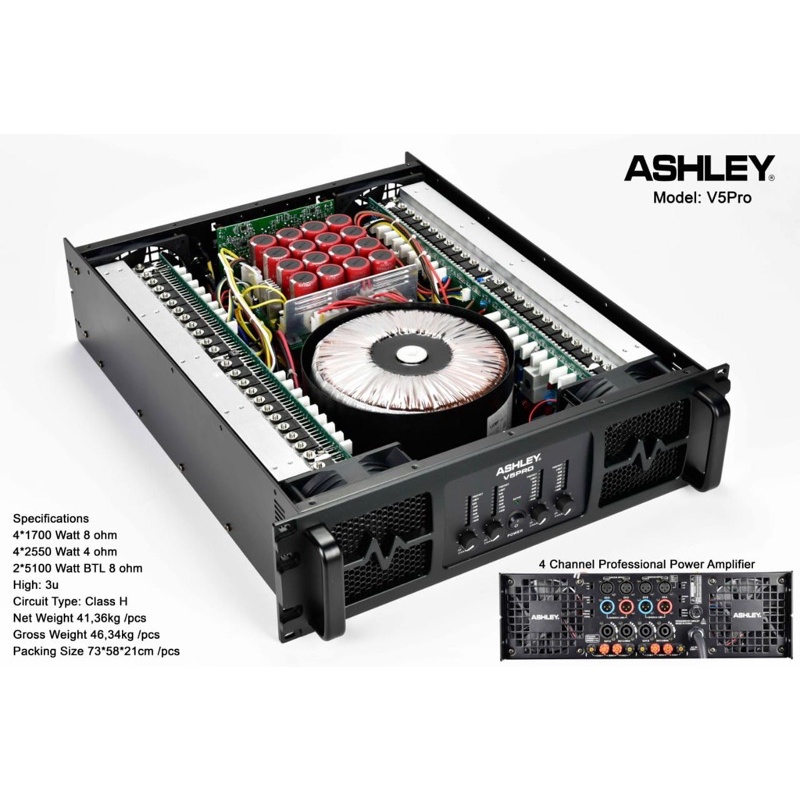 Jual Ashley V5 PRO Power Amplifier V 5 PRO | Shopee Indonesia