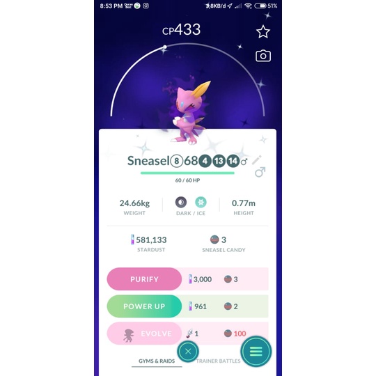 Jual Trade Pokemon Go ( Shiny Shadow Sneasel ) | Shopee Indonesia