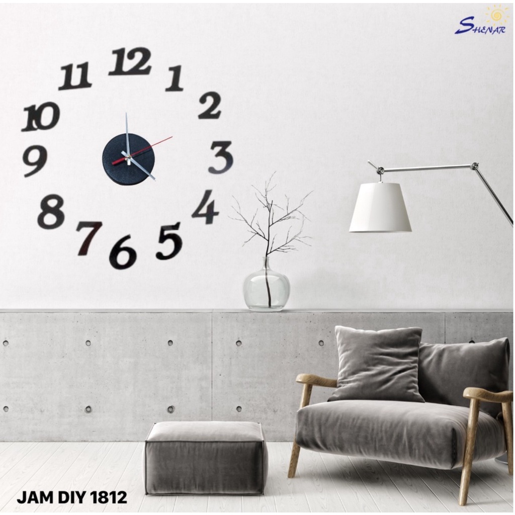 Jual Jam Dinding DIY 3D Besar Raksasa Angka Hiasan / Jam Dinding ...