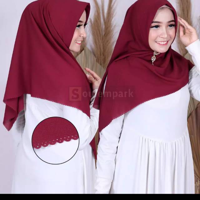 Jual Jilbab segitiga diamond lasercut | Shopee Indonesia