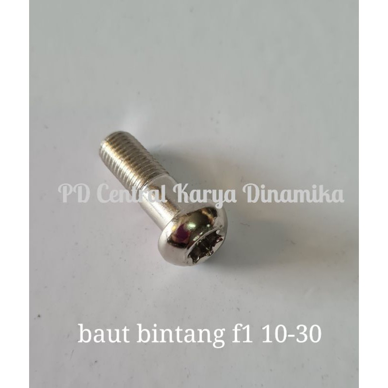 Jual Baut bintang f1 chrome 10-30 isi 5pc | Shopee Indonesia