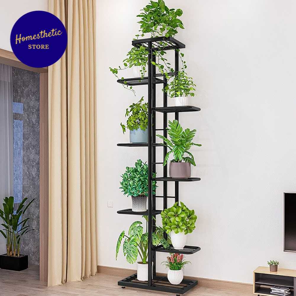 Jual Rak Tanaman Besi Bertingkat Flower Stand Rack Rak Pot Bunga Besi 8 ...