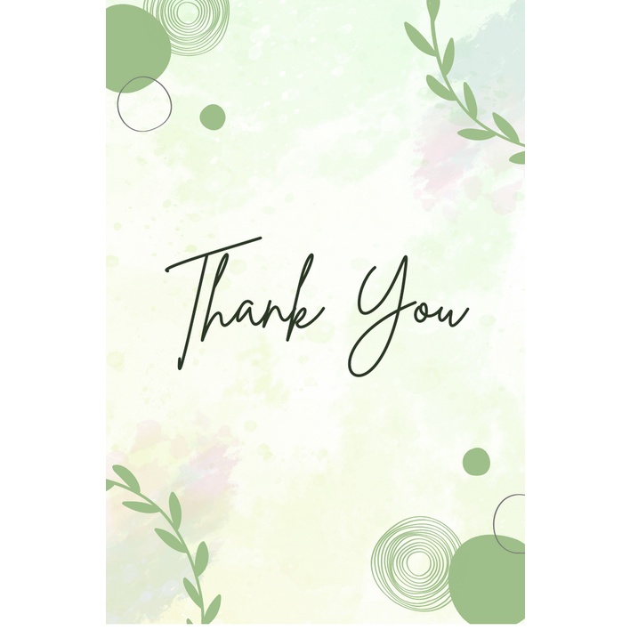 Jual kartu ucapan bisa custom / thankyou card / THANK YOU CARD 6x9 CM ...