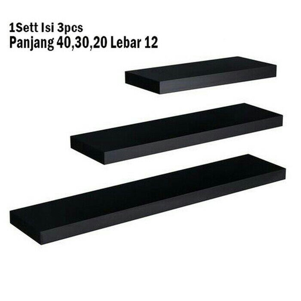 Jual Set Ambalan Rak Dinding Minimalis Gantung PAKET Isi 3 Pcs Uk.40,30 ...