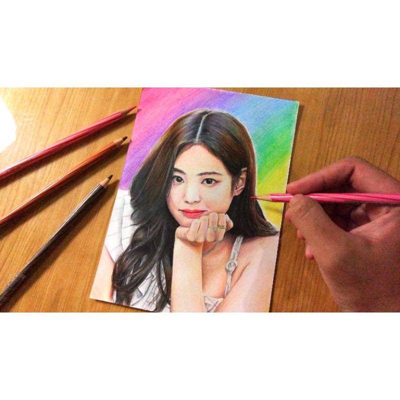 Jual (GRATIS FRAME) Jasa Lukis/Sketsa Wajah Realis Berwarna A5(15x21cm ...