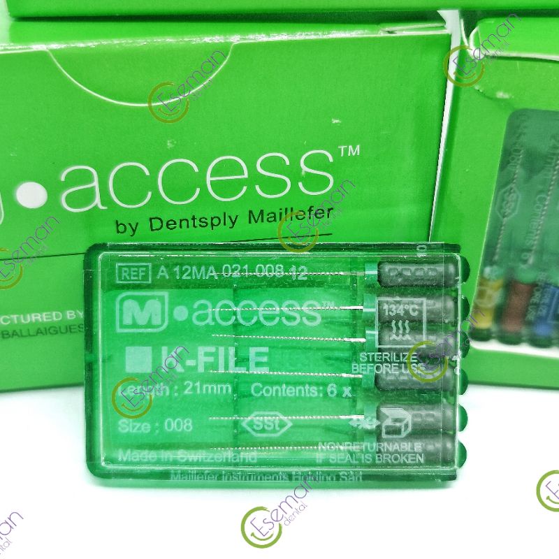 Jual Dentsply M-Access K-File 21mm 08 10 15-40 45-80 Jarum Endo KFile ...