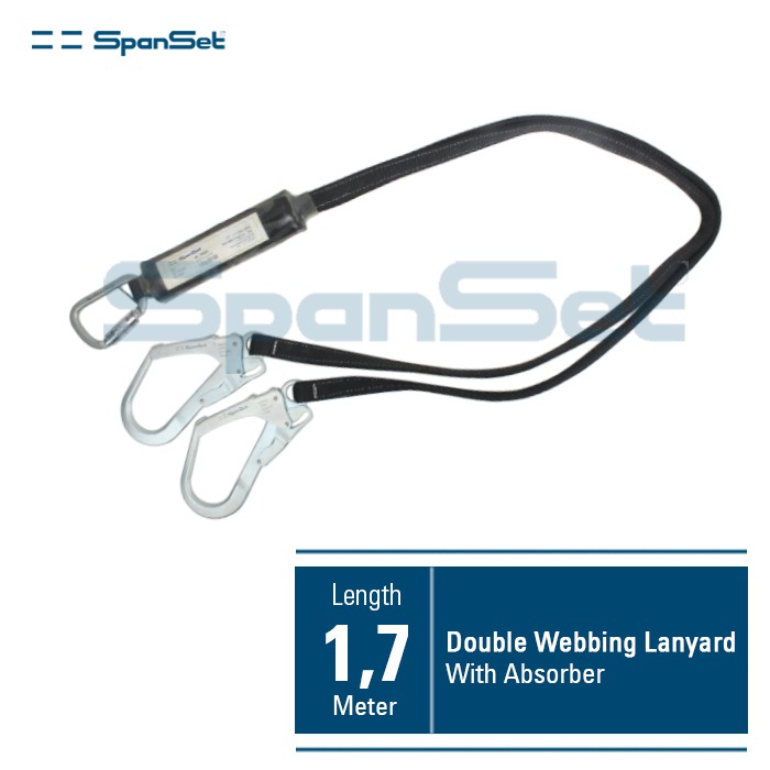 Jual Double Webbing Lanyard With Absorber Spanset | Shopee Indonesia