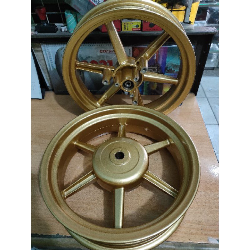 Jual Velg Rossi Venom Starmax AEROX Palang 6 Gold | Shopee Indonesia