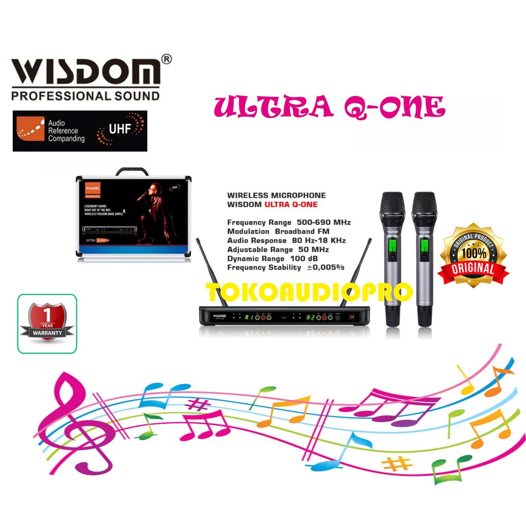 Jual Mic Wireless Wisdom Ultra Q1 Dual Channel Handheld Wireless ...