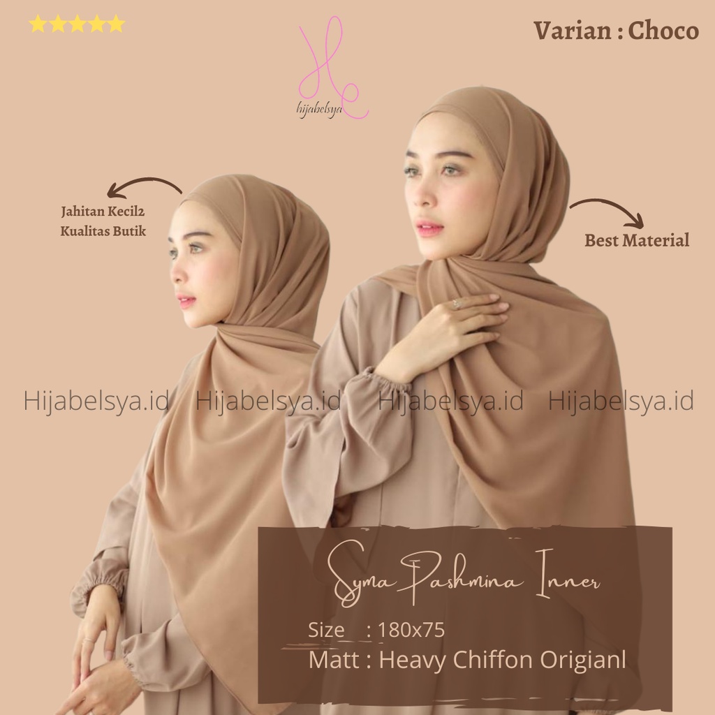 Jual PASHMINA INNER 2in1 WITH INNER CIPUT TALI, PASHMINA 2in1 WITH ...
