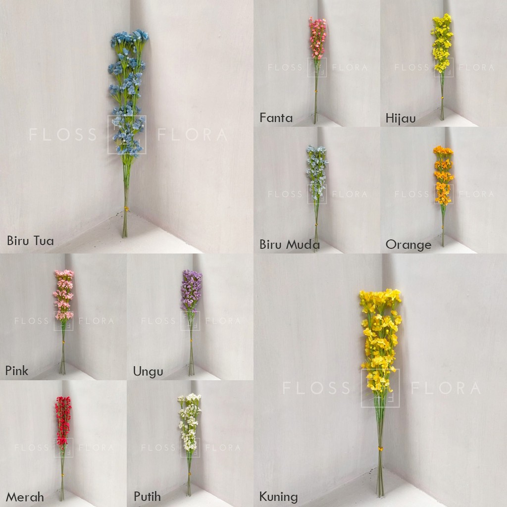 Jual Bunga Artificial / Bunga Palsu / Flax 6Pcs | Shopee Indonesia