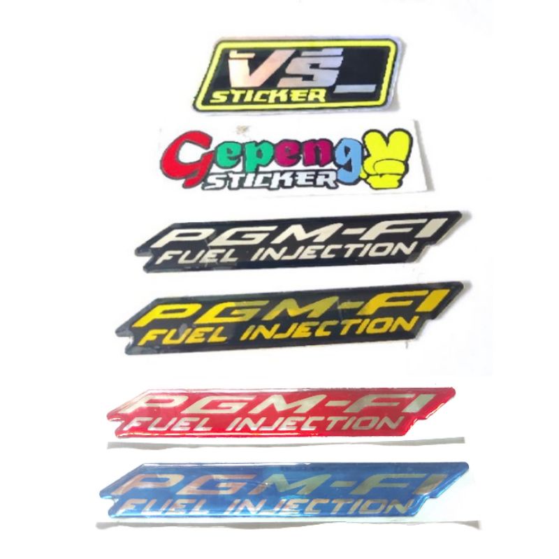 Jual STICKER TIMBUL EMBLEM MOTOR HONDA PGM-FI FUEL INJECTION MURAH ...