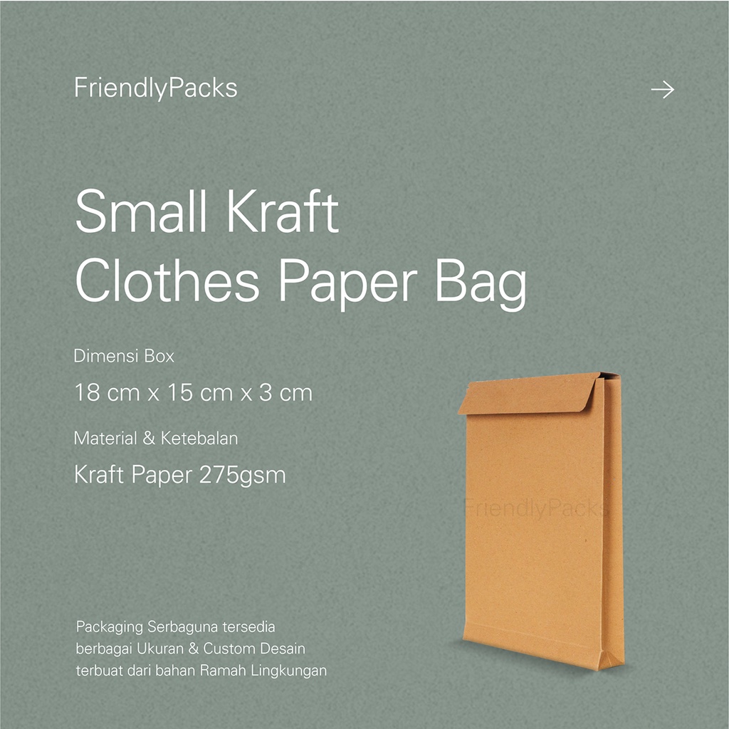 Jual Clothes Kraft Paper Bag / Shirt Packaging / Kemasan Baju | Shopee ...