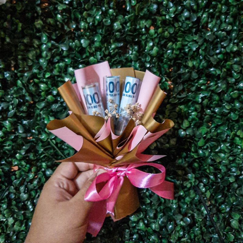 Jual mini bouquet bucket buket uang murah THR kecil | Shopee Indonesia