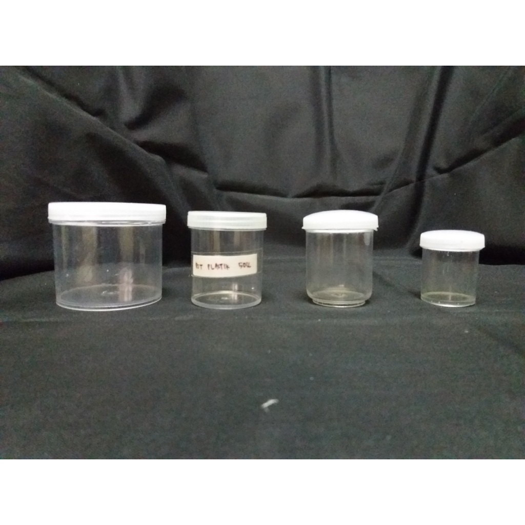 Jual Pot Plastik Obat Pot Salep Pot Slime Tutup Putih 1 pak 100 pc | Shopee Indonesia