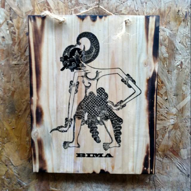 Jual HIASAN INTERIOR LUKISAN KAYU WAYANG BIMA PANDAWA HIASAN DINDING ...