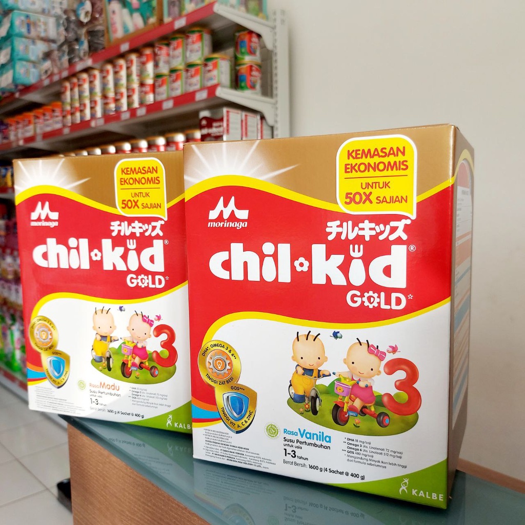 Jual Morinaga CHIL KID GOLD 1560 (4sachet@390gr) Susu Pertumbuhan anak ...