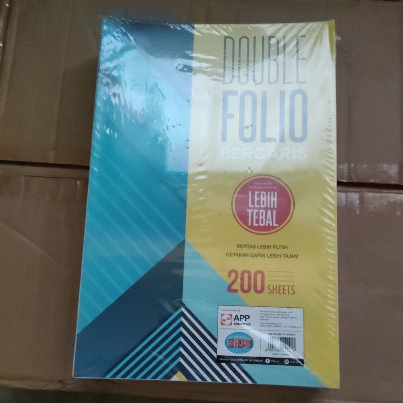 Jual 200 LEMBAR KERTAS DOUBLE POLIO BERGARIS SINAR DUNIA | Shopee Indonesia