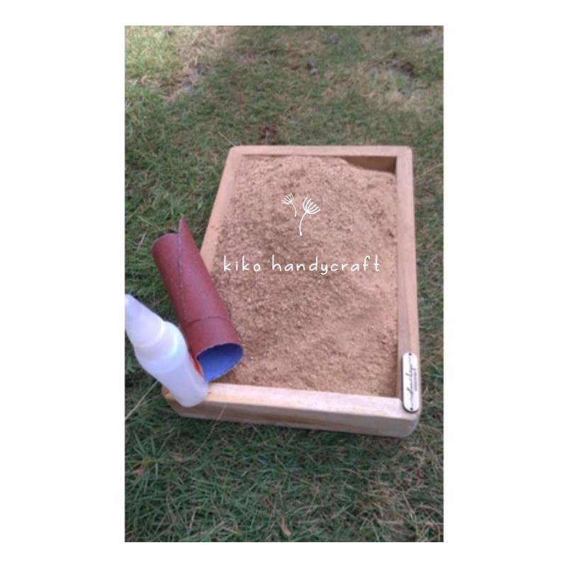 Jual DIY serbuk kayu jati plus lem n amplas bahan dempul/penutup retak ...