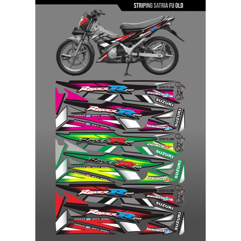 Jual STRIPING STICKER LIST BODY MOTOR SATRIA FU F150 OLD/LAMA BARONG ...