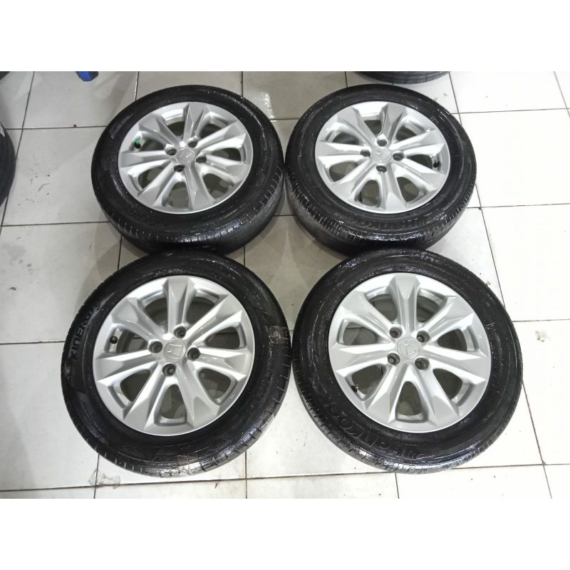 Jual Velg Mobil Second Original Jazz s Ring 15 H4x100 + Ban Hankook 175 ...