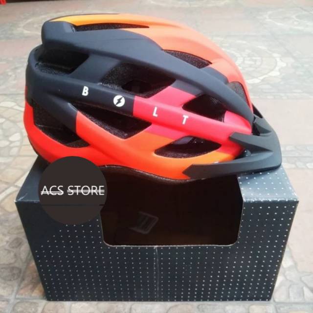 Jual HELM SEPEDA BOLT POLYGON MATT RED BLACK BERKUALITAS COCOK UNTUK ...