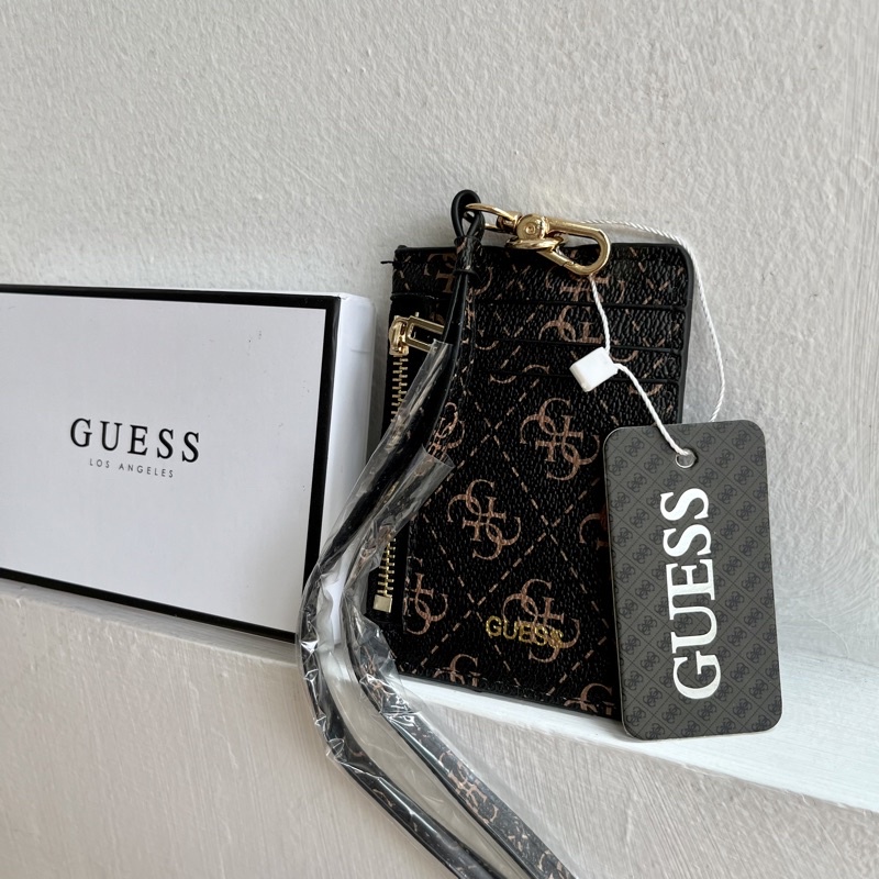 Jual (COD) ID CARD Guess slide Zip Lanyard | CardHolder | Nametag ...