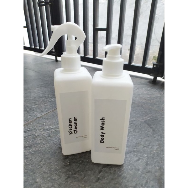 Jual Refill Botol Tempat Sabun Pump Spray Minimalis Aesthetic 500 ml ...