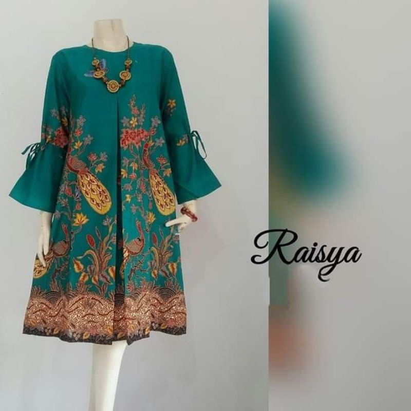 Jual TUNIK BATIK UNGGUL JAYA WARNA HIJAU IJO / ATASAN BATIK WANITA ...