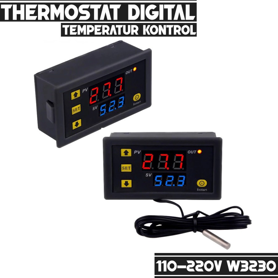 Jual Thermostat Digital Temperature Control 110 220v Sensor Shopee Indonesia