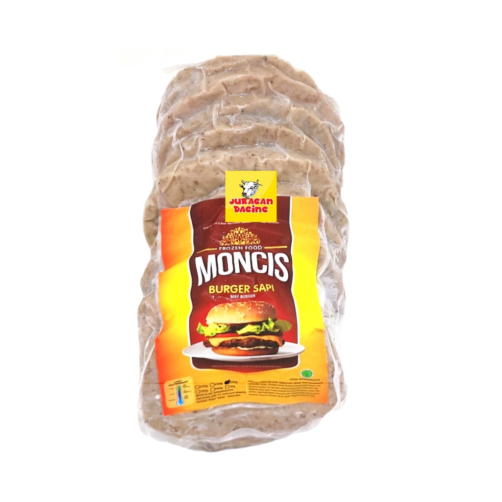 Jual Moncis Burger Patties Sapi Beef Burger Isi 10 500gr | Shopee Indonesia