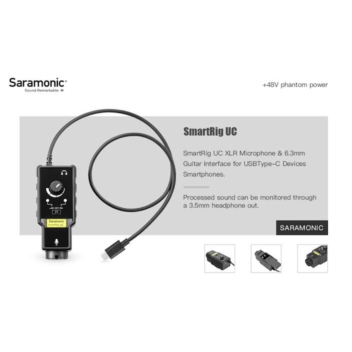 Jual Saramonic SmartRig UC XLR & 6.3mm Input for USB Type-C Android Devices | Shopee Indonesia