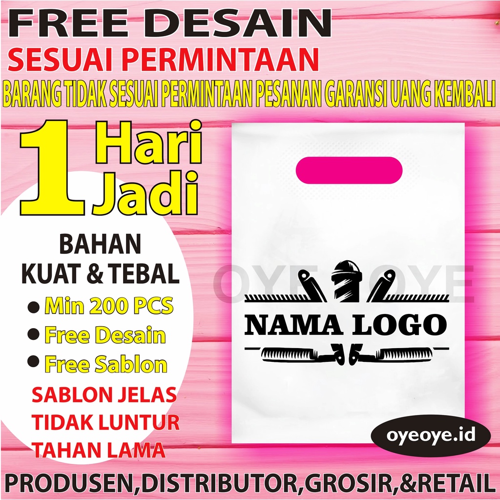Jual Plastik Sablon Olshop Hd Plong Uk 25x35 Cm Free Custom Desain