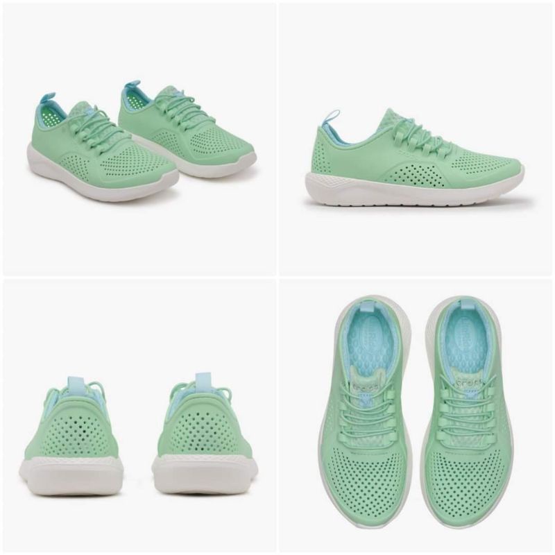 Jual SALEEE 100% Original Crocs LITERIDE PACER - Neo Mint/Putih Kids ...