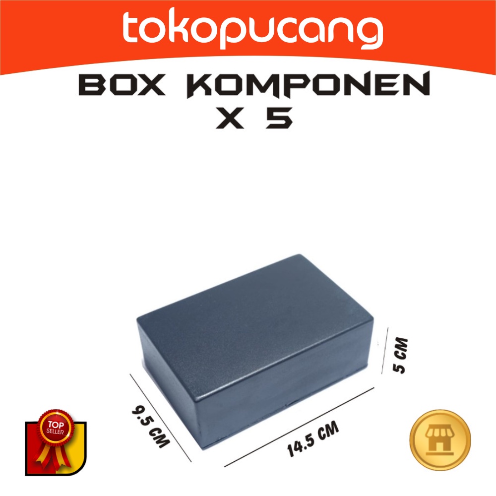 Jual Box Kotak Casing Plastik X5 for Komponen DIY Ukuran 14.5 x 9.5 x 5 ...
