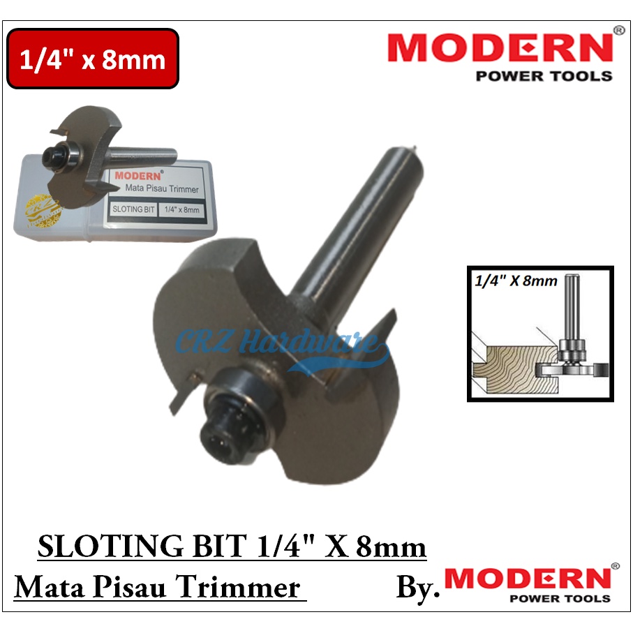 Jual SLOTING BIT MATA PROFIL KAYU MATA TRIMMER ROUTER LUBANG PANEL KAYU ...