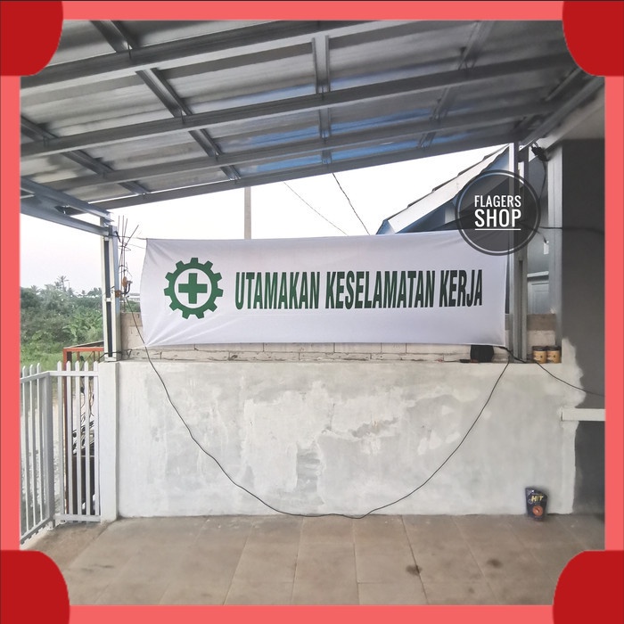 Jual BISA COD SPANDUK KESELAMATAN/SPANDUK K3 1x3 METER | Shopee Indonesia