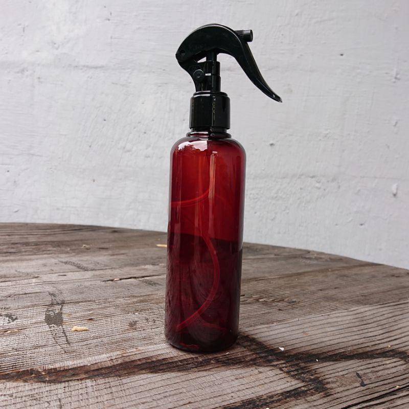 Jual BOTOL PLASTIK BR 250ML AMBER TRIGGER BUTTON HITAM SPRAYER MIST ...