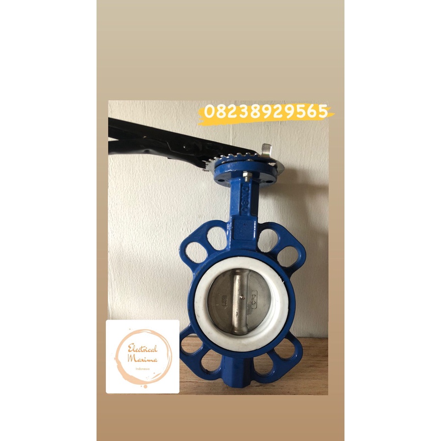 Jual Butterfly Valve 2.1/2inci DN65 Besi PTFE D71F-16 Katup Kupu-Kupu | Shopee Indonesia