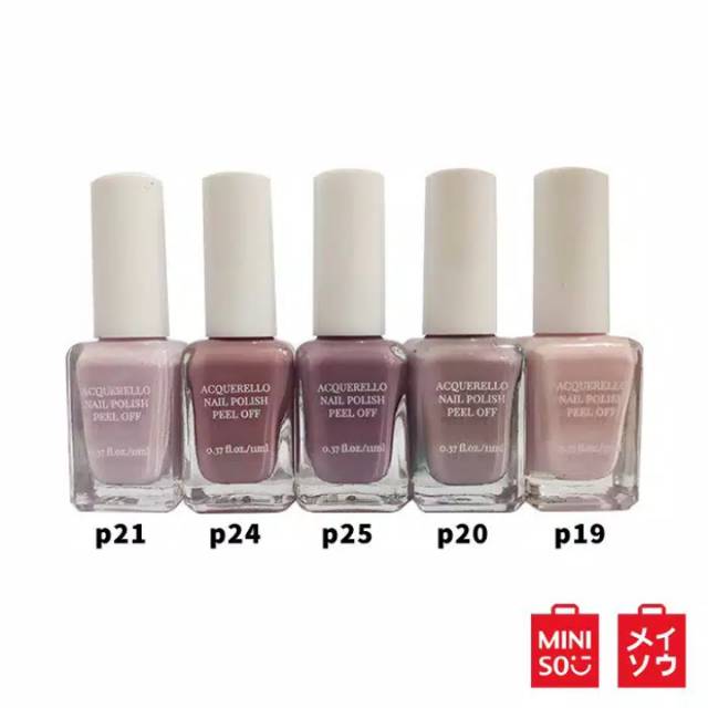 Jual Miniso Official Product Acquerello Peel Off Nail Polish | Shopee ...