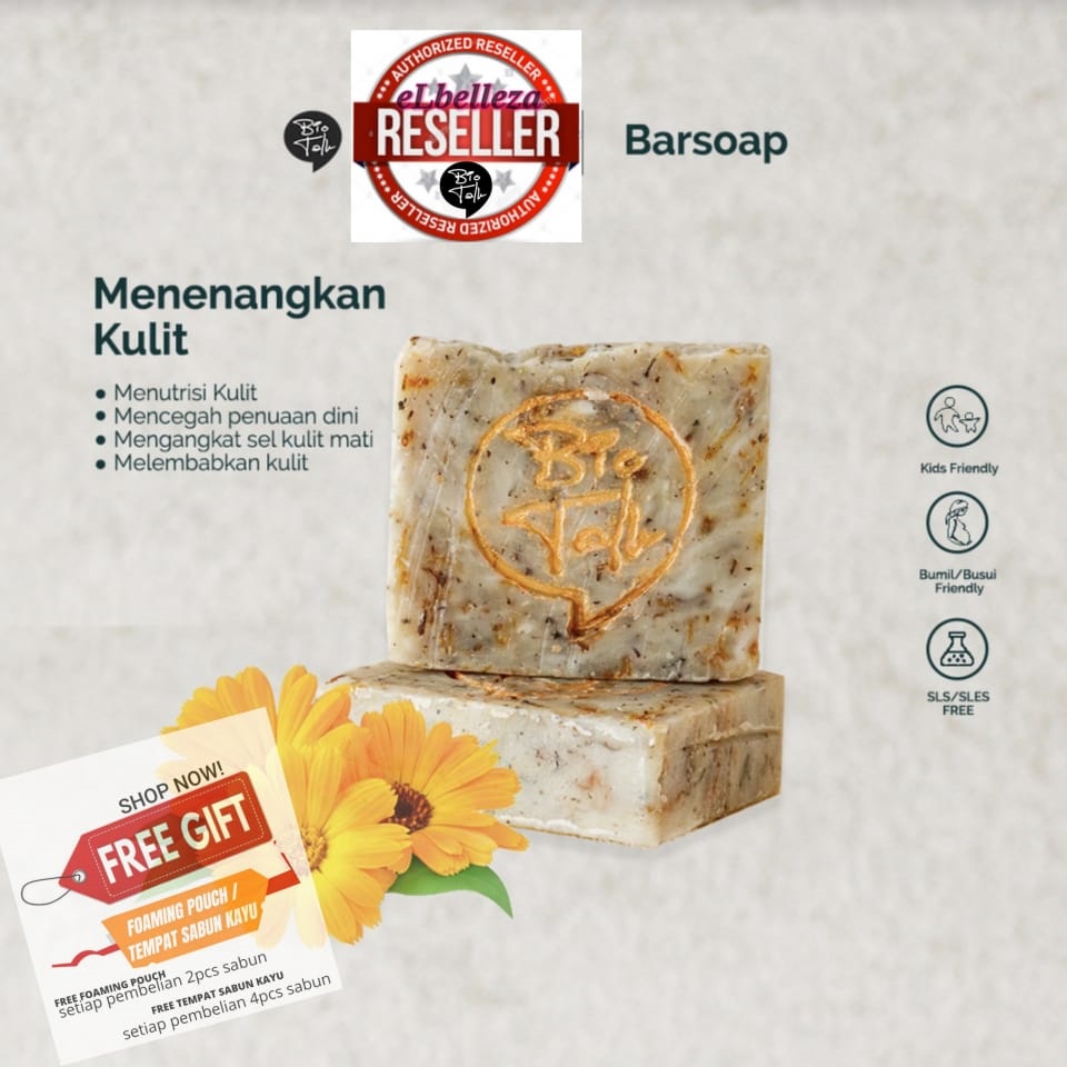 Jual Bio Talk Sabun Natural Herbal | Centella Calendula | Kulit Normal ...