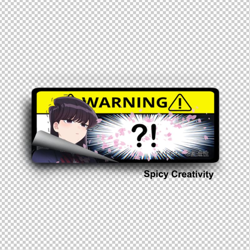 Jual Stiker-sticker anime warning waifu Komi Shouko | Shopee Indonesia