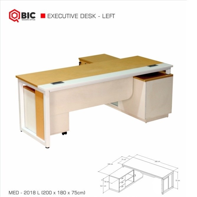 Jual Meja direktur manager bos direksi CEO L kantor rumah sakit bandara sekolah credenza modern ...