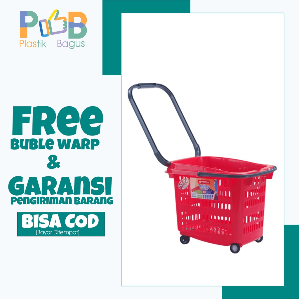 Jual keranjang supermarket indomaret alphamart troly Troli supermarket ...