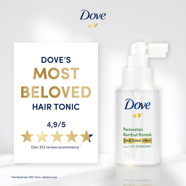 Jual Dove Hair Tonic Spray Perawatan Rambut Rontok - 75 ml | Shopee ...