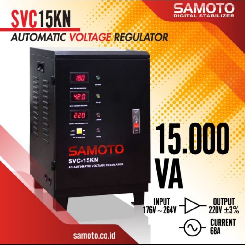 Jual STABILIZER SAMOTO SVC 15KVA 15000VA AVR STAVOLT SERVO MOTOR ...