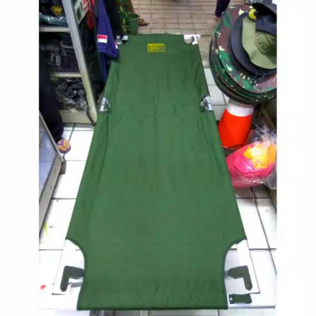 Jual VELBED ALUMUNIUM HIJAU TNI/FOLDING BED/TEMPAT TIDUR LIPAT/OUTDOOR ...