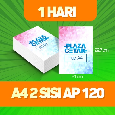 Jual Cetak Brosur A4 1 Sisi / 2 Sisi Kertas Artpaper 120 gsm Fullcolor Murah - 500 LEMBAR (1 RIM ...
