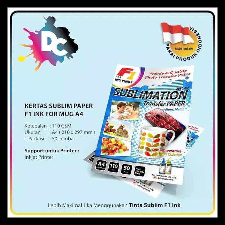 Jual Kertas Sublim / Sublimation Paper For Mug Ukuran A4 Isi 50 Lembar Sale | Shopee Indonesia
